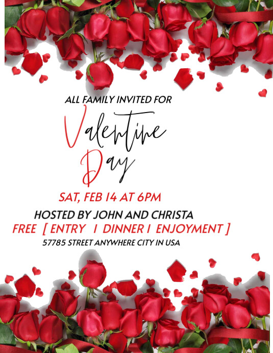 valentine day party flyer Template | PosterMyWall