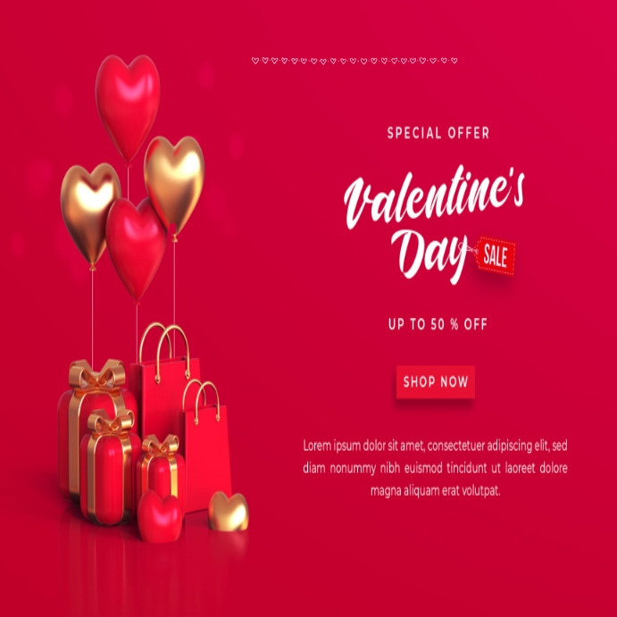 Valentine day retail sales Template | PosterMyWall