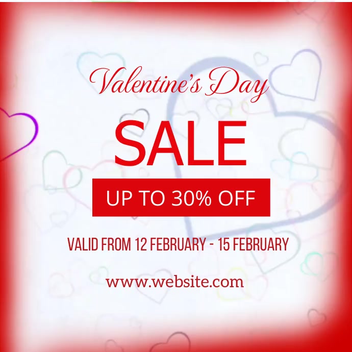 Valentine day Sale Video Template | PosterMyWall