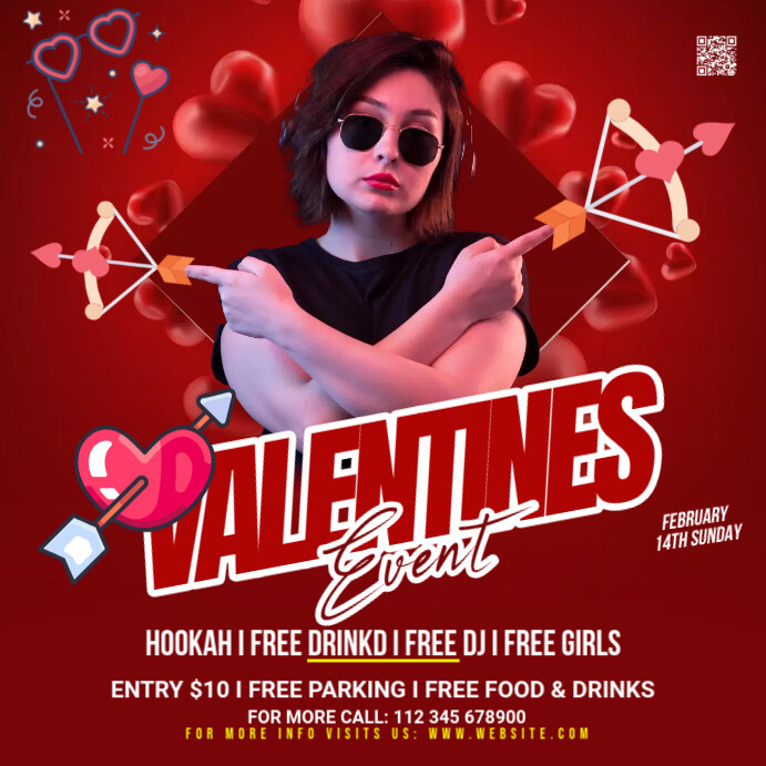 Valentine Day Social Media Post Template | PosterMyWall