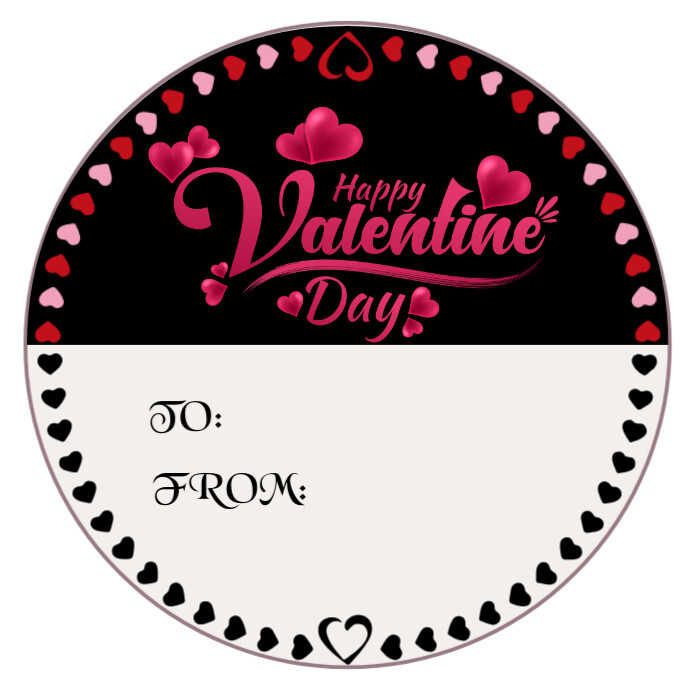 valentine-day-sticker-gift sticker-label-design- Template | PosterMyWall