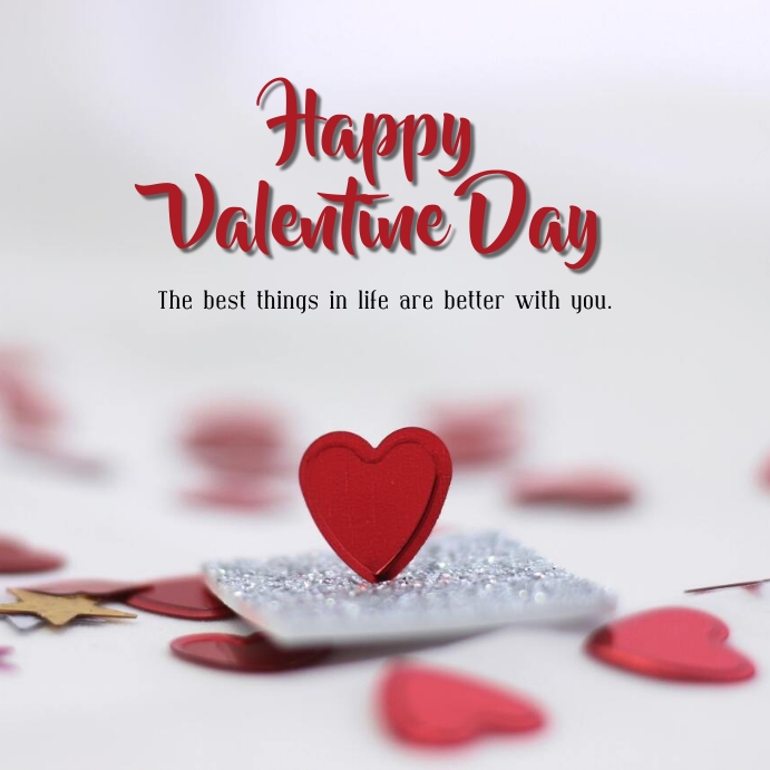 Valentine day wish card instagram post (2) Template | PosterMyWall