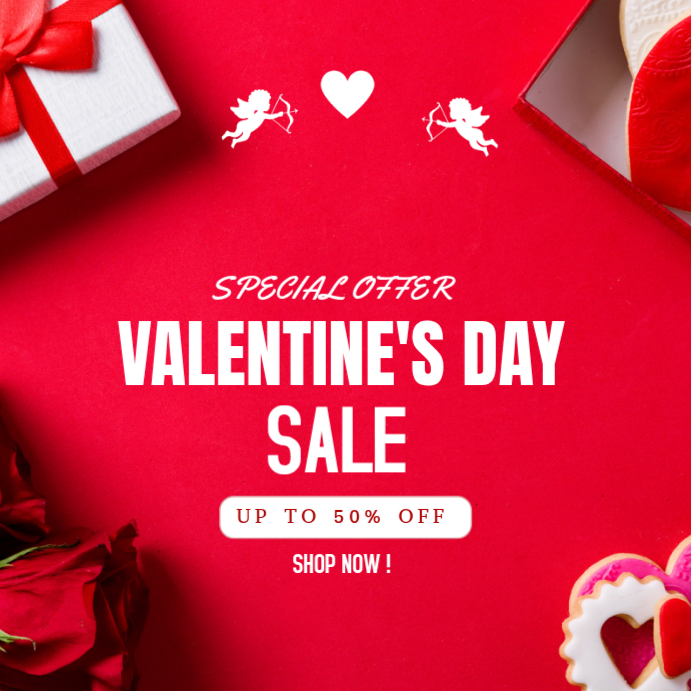 Valentine discount offer Template | PosterMyWall