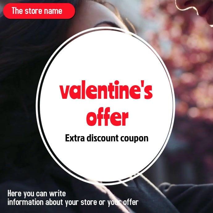 Valentine event discount coupon flyer sale Template | PosterMyWall