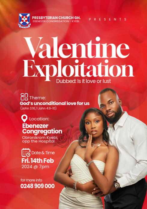 Copy of Valentine Exploitation Church Poster Design | PosterMyWall