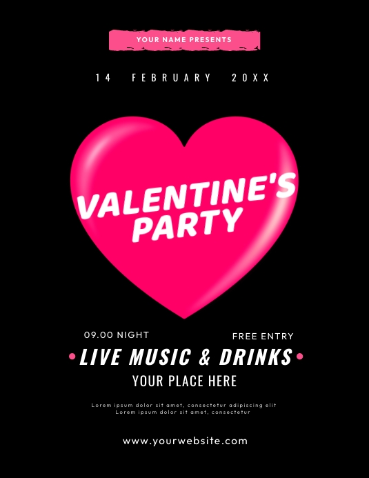 Valentine flyer Template | PosterMyWall