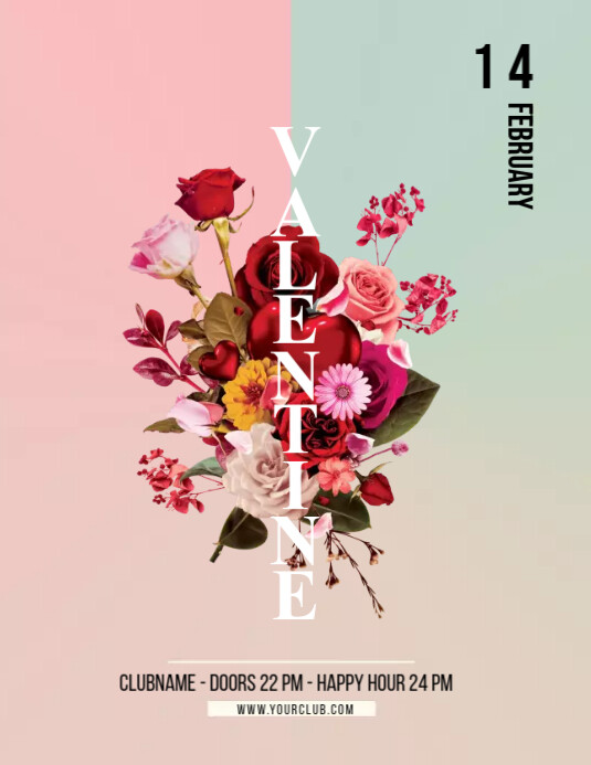 Copy of VALENTINE FLYER FLOWERS | PosterMyWall