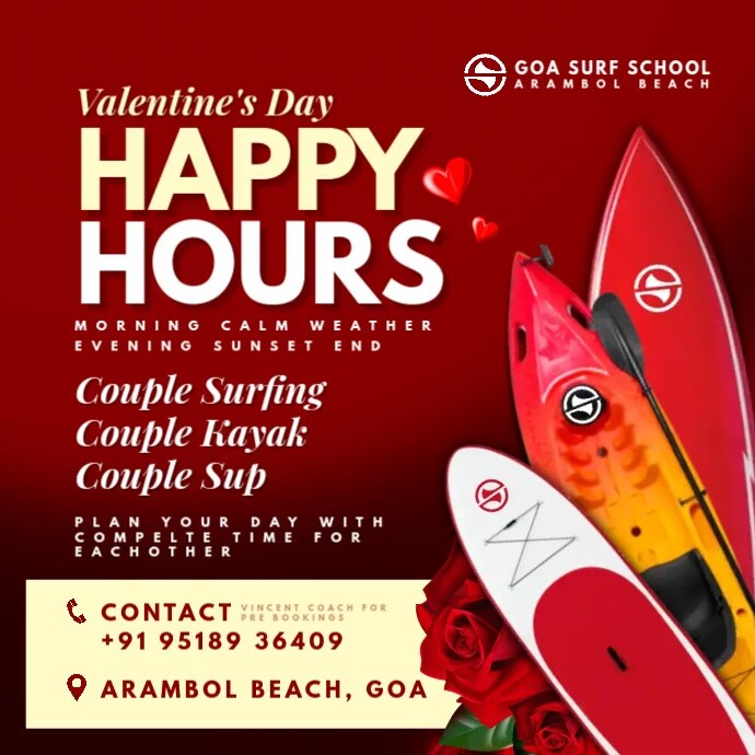 Valentine Happy Hour 2021 Template | PosterMyWall