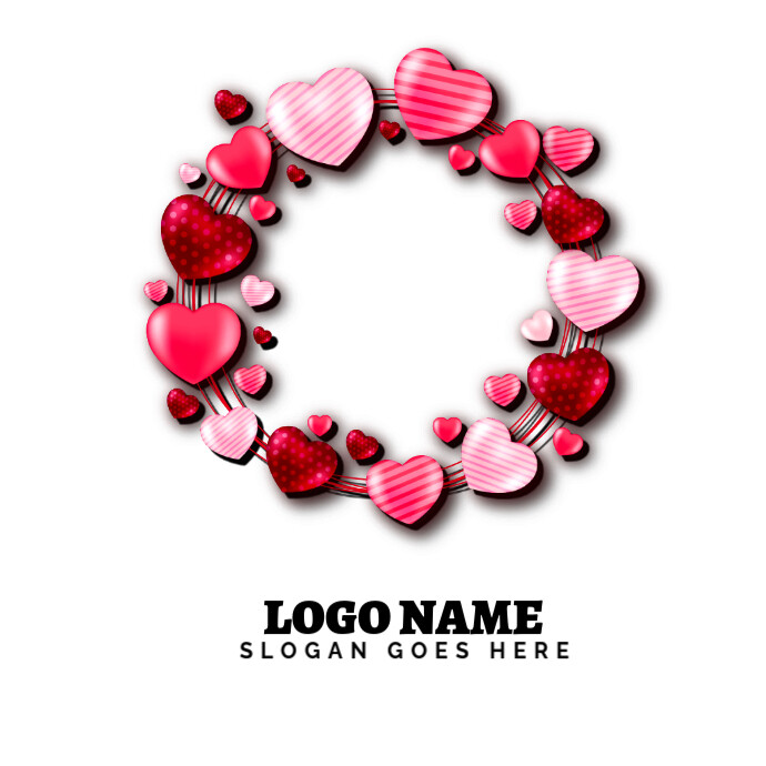 Copy of Valentine Heart Circle Logo | PosterMyWall