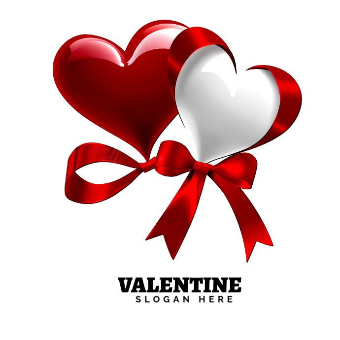 Valentine hearts logo Template | PosterMyWall