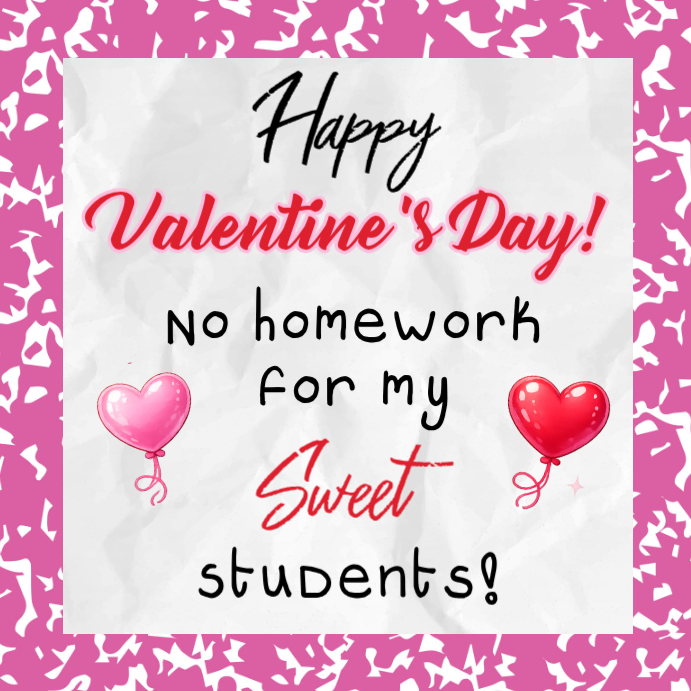 Valentine Homework Pass Template | PosterMyWall