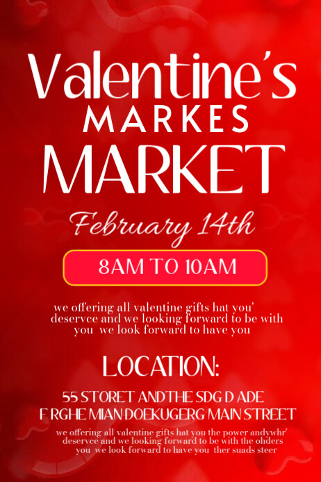 valentine market Template | PosterMyWall