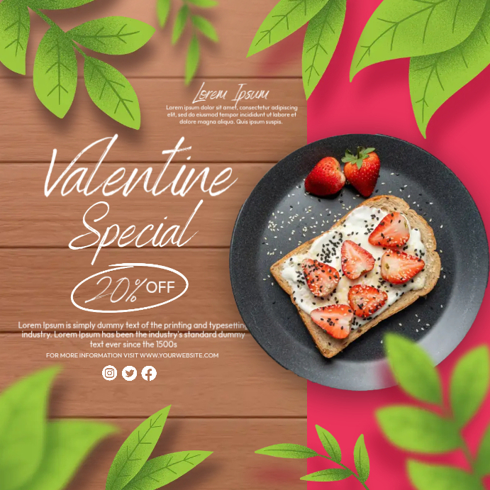 Valentine Menu Template | PosterMyWall