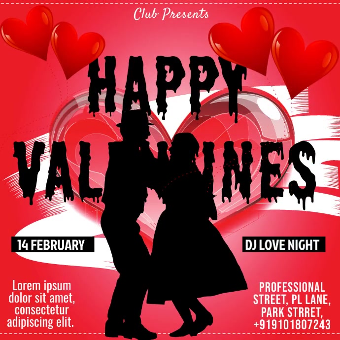 valentine night club party Template | PosterMyWall