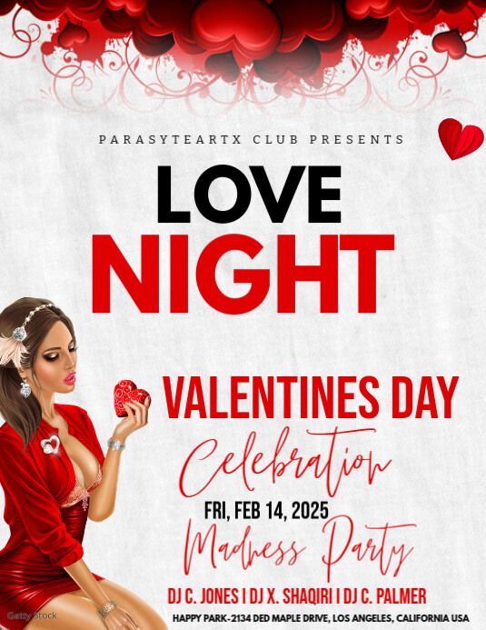 valentine night party Template | PosterMyWall