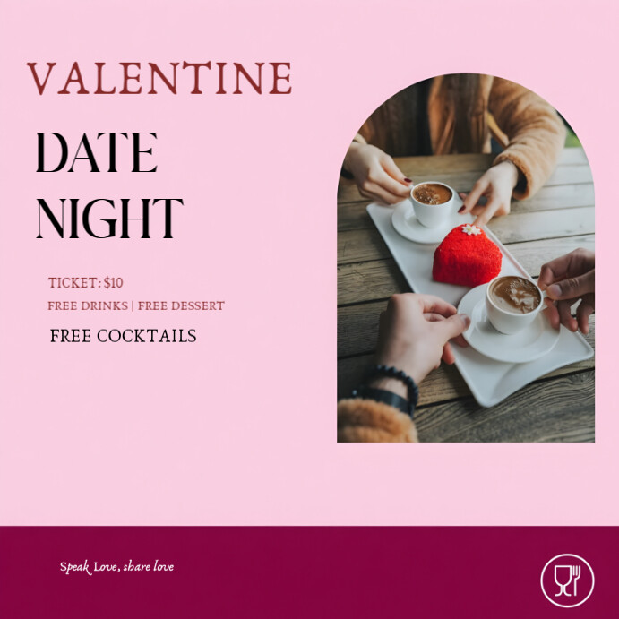 Valentine night party design template | PosterMyWall