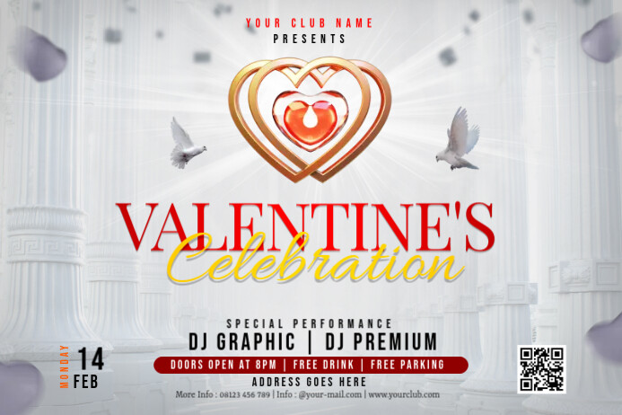 Valentine Night party Social Media Post Template | PosterMyWall