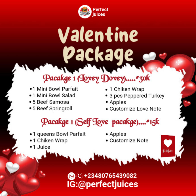 valentine package Template | PosterMyWall