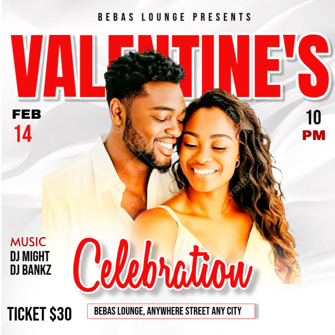 Plantilla de Valentine party 2026 | PosterMyWall