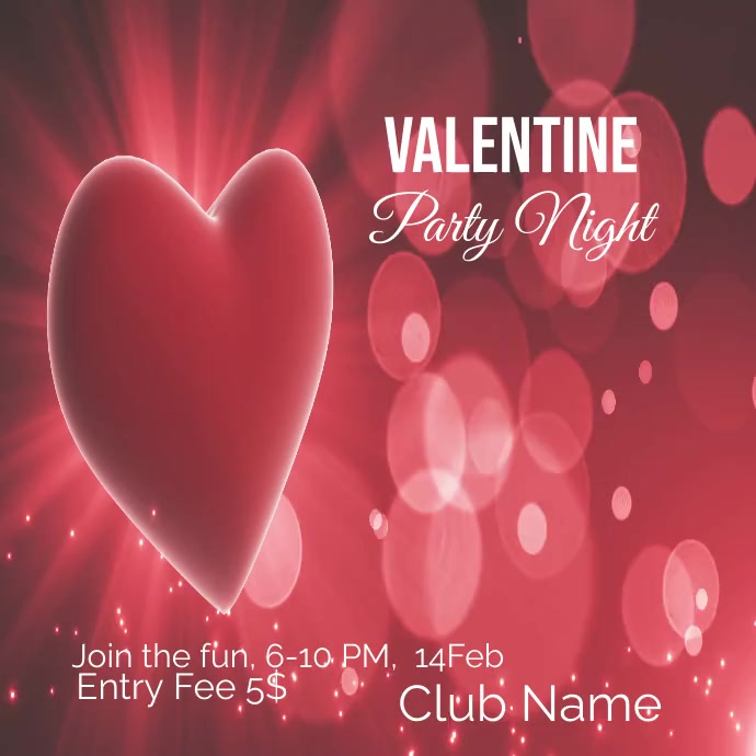valentine party night Template | PosterMyWall