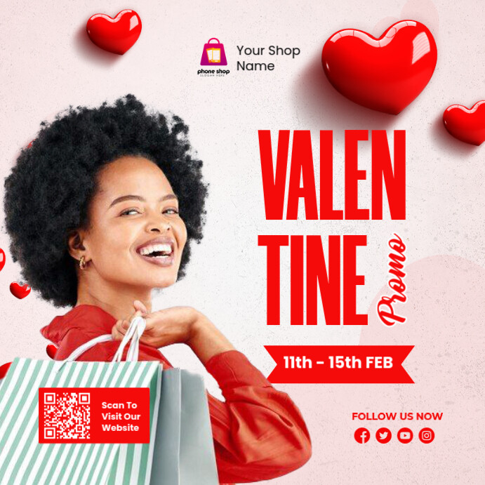 Valentine Promotion Flyers Template | PosterMyWall