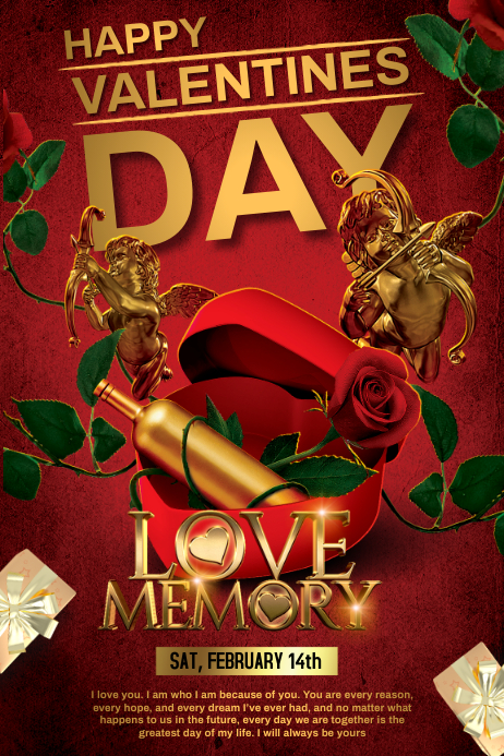 valentine red card Template | PosterMyWall