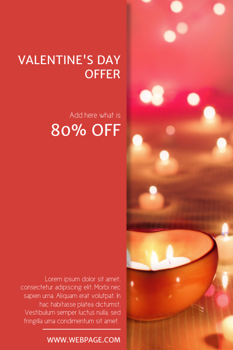 Valentine's Day Offer sale Flyer Template | PosterMyWall