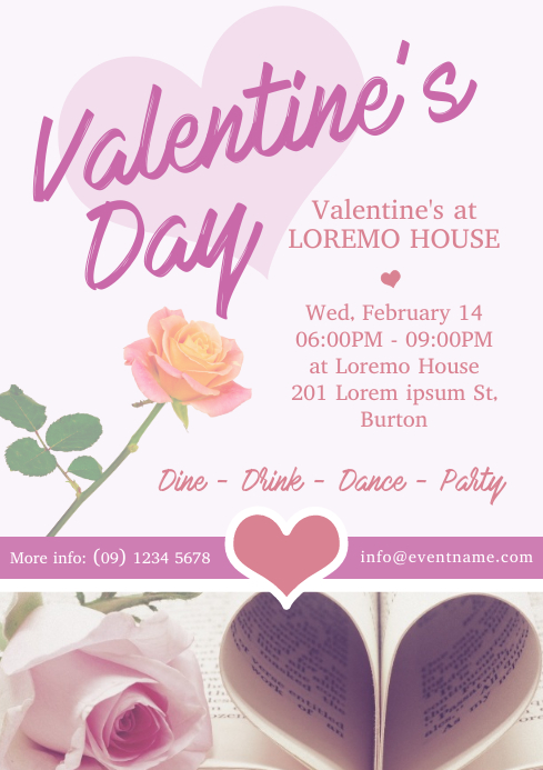 Valentine's Day Flyer Template | PosterMyWall