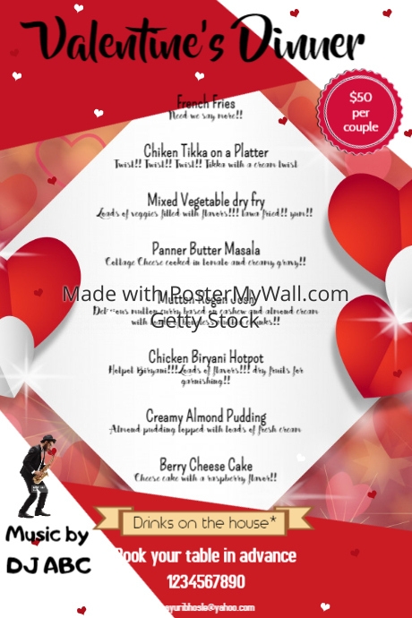 Valentine Dinner Invitation Template
