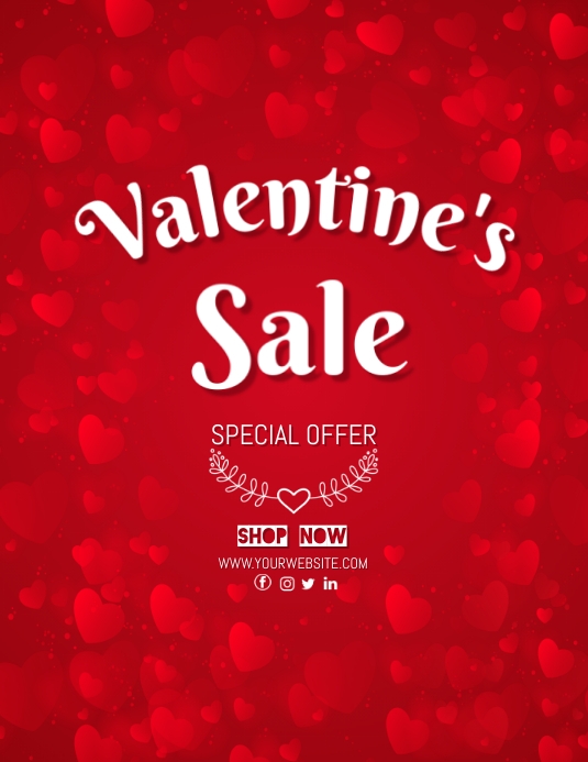 VALENTINE SALE Template | PosterMyWall