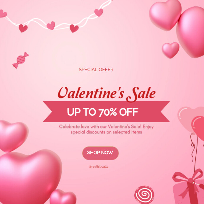Valentine sale design template | PosterMyWall