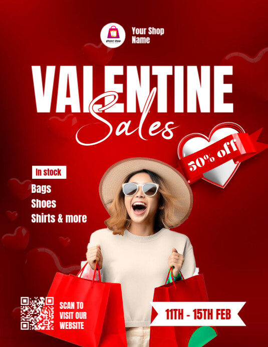Valentine Sale Flyer Template | PosterMyWall