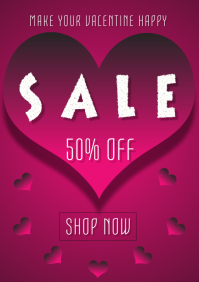 Valentine sale flyer Template | PosterMyWall