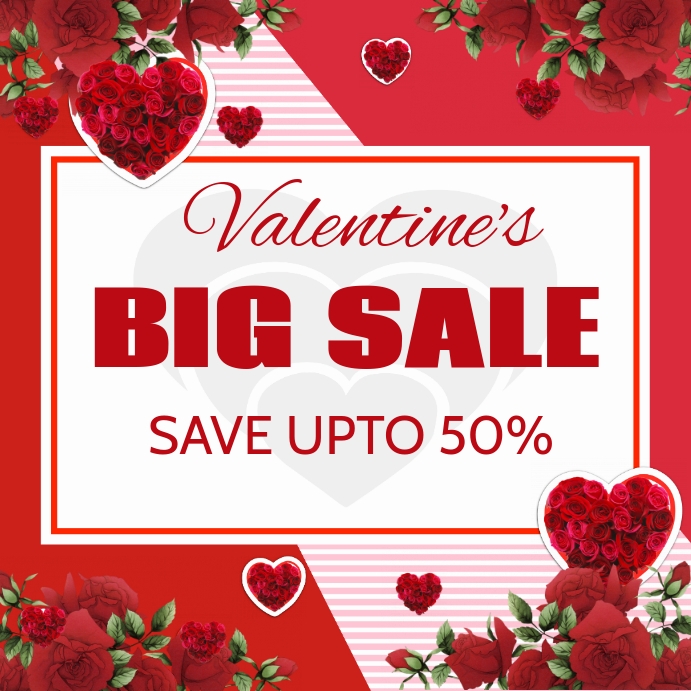 Valentine Sales Template | PosterMyWall