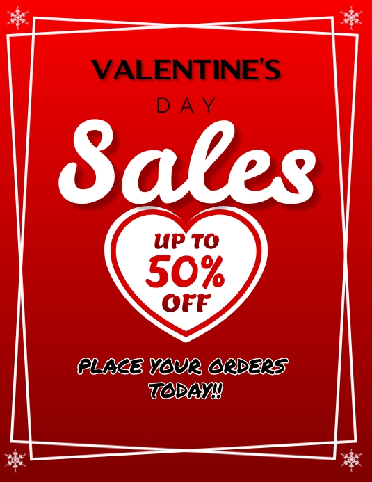 Valentine sales design template | PosterMyWall