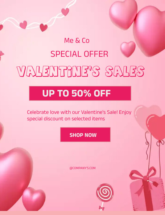 VALENTINE SALES FLYER Template | PosterMyWall