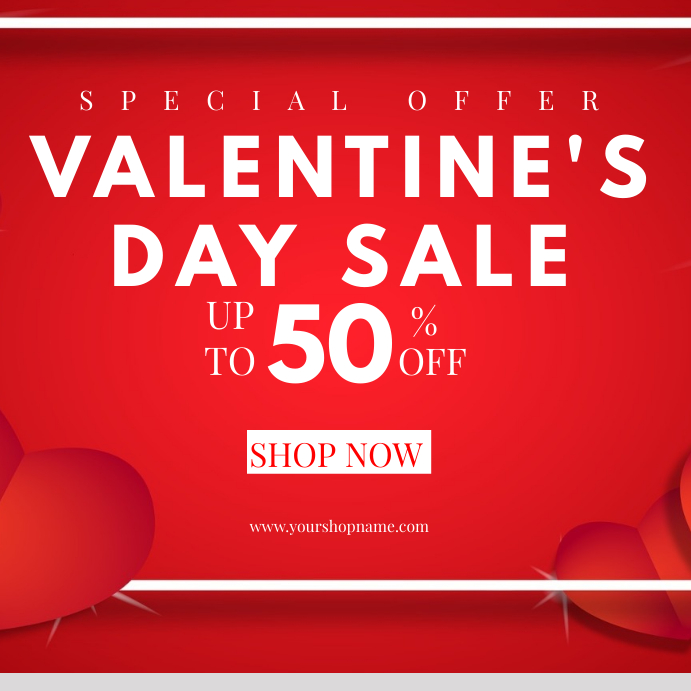 valentine sales flyer Template | PosterMyWall