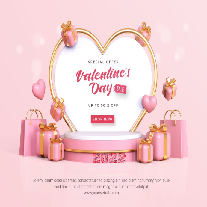 Valentine sales poster design template | PosterMyWall