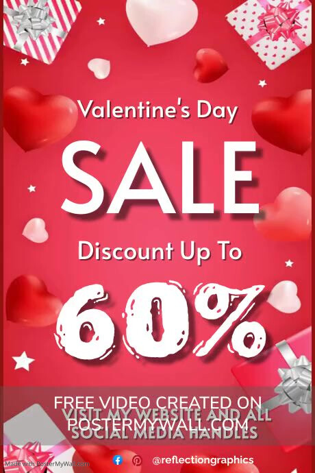 Modèle Valentine sales template | PosterMyWall