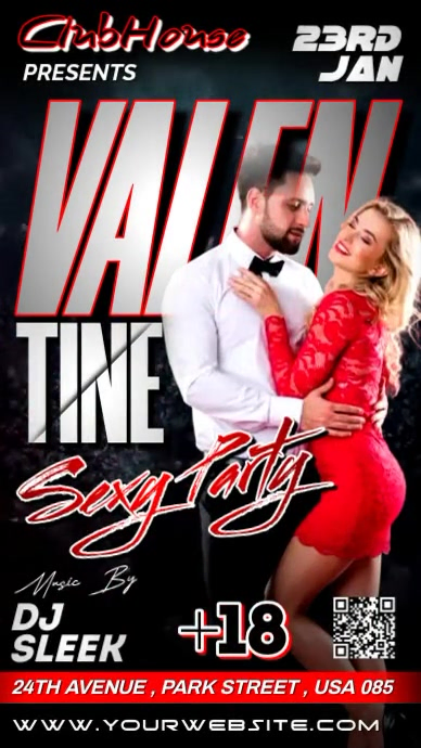 VALENTINE SEXY PARTY FLYER POSTER Template | PosterMyWall
