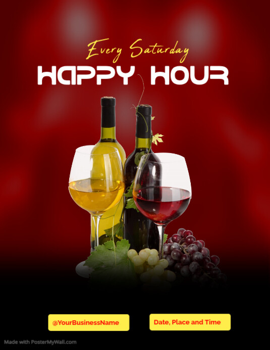 Valentine Special Happy Hour Flyer Template | PosterMyWall