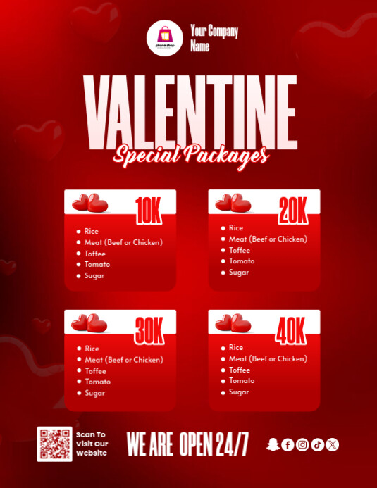 Valentine Special Packages Template | PosterMyWall