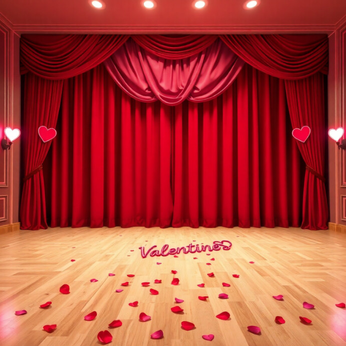 Valentine Stage Decoration Template | PosterMyWall