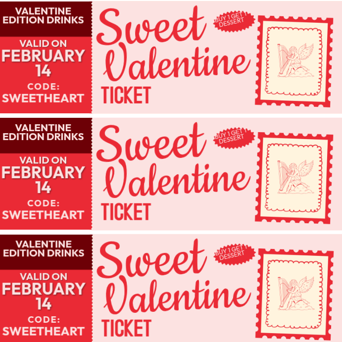 Valentine Ticket Template | PosterMyWall