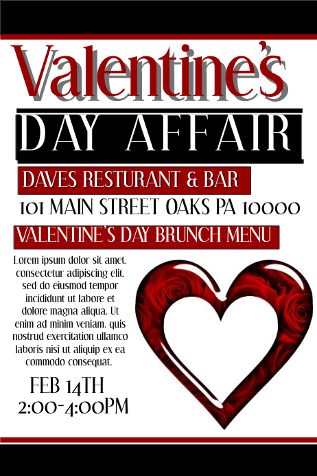 VALENTINES AY Template | PosterMyWall