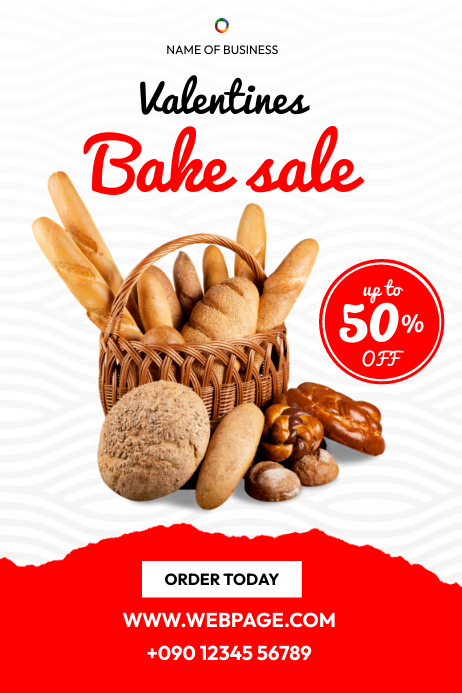 VALENTINES BAKE SALE,RESTAURANT FLYER Template | PosterMyWall