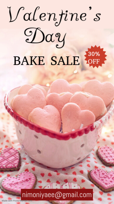 valentines bake sale Template | PosterMyWall