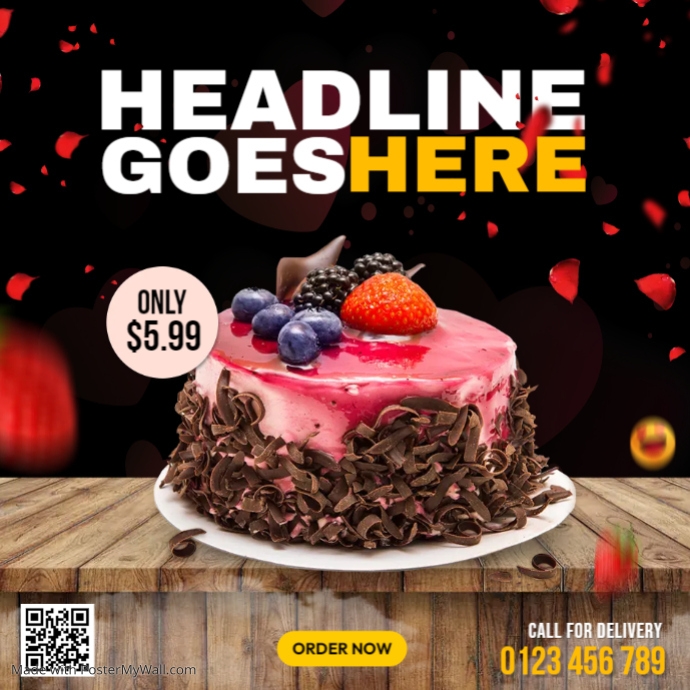 Valentines Cake Offer Template | PosterMyWall