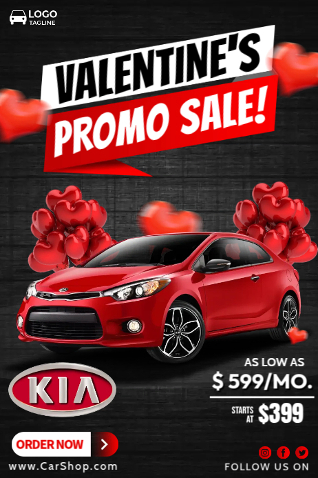 Valentines Car Promo Poster Template | PosterMyWall