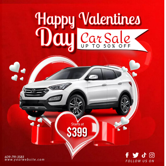 Valentines Car Sale Template | PosterMyWall